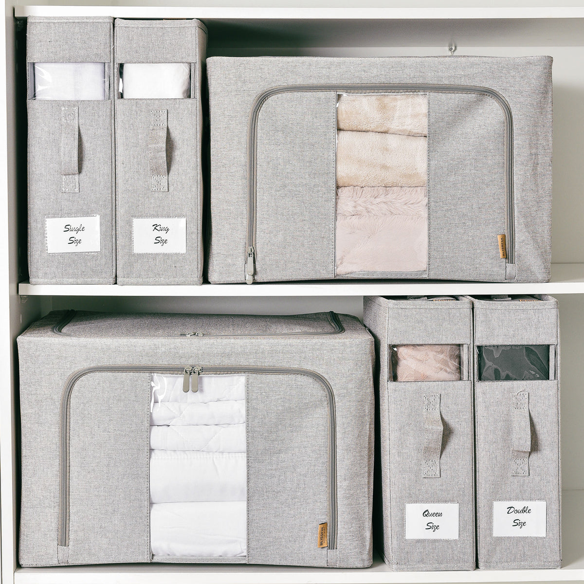 Linen Storage Boxes | Linen Cupboard Storage Baskets | Blissful Little Home