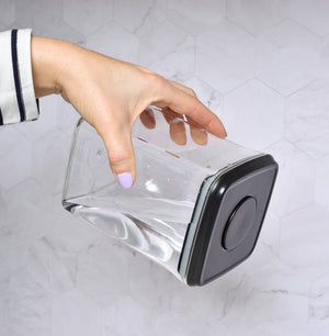 Push Top Pantry Container Set 15 Pack | Black Lid