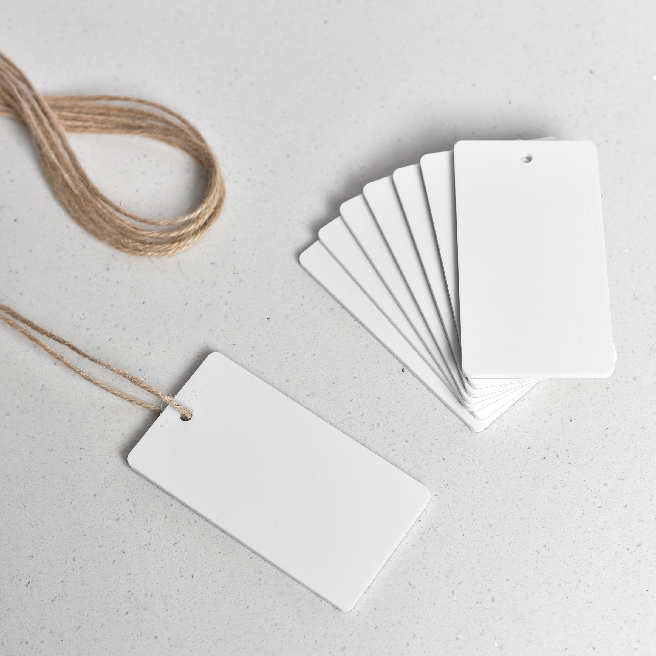 Acrylic White Swing Tag | 8 Set | Blissful Little Home