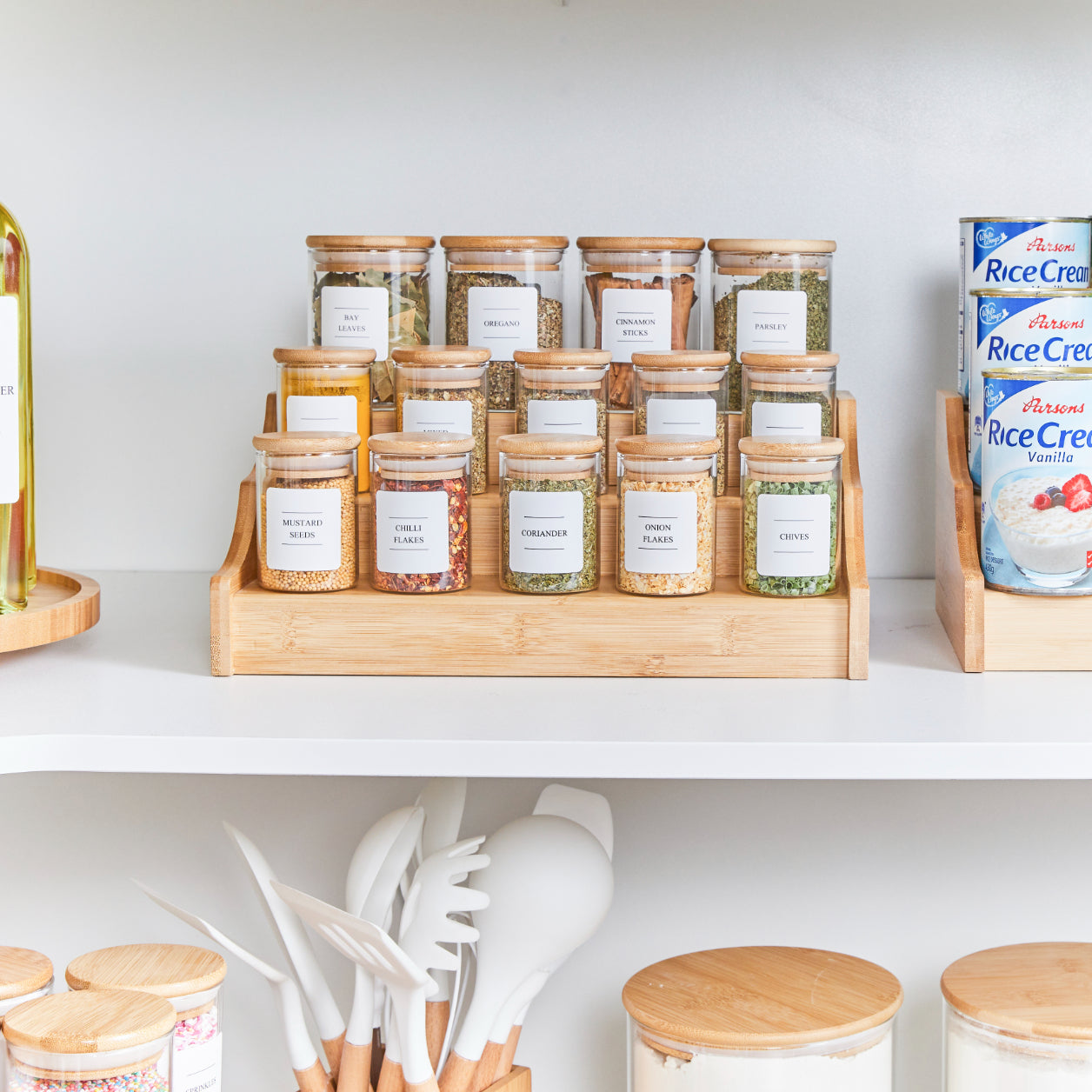 Complete Spice Sticker Set | 110 Stickers | White Spice Jar Labels