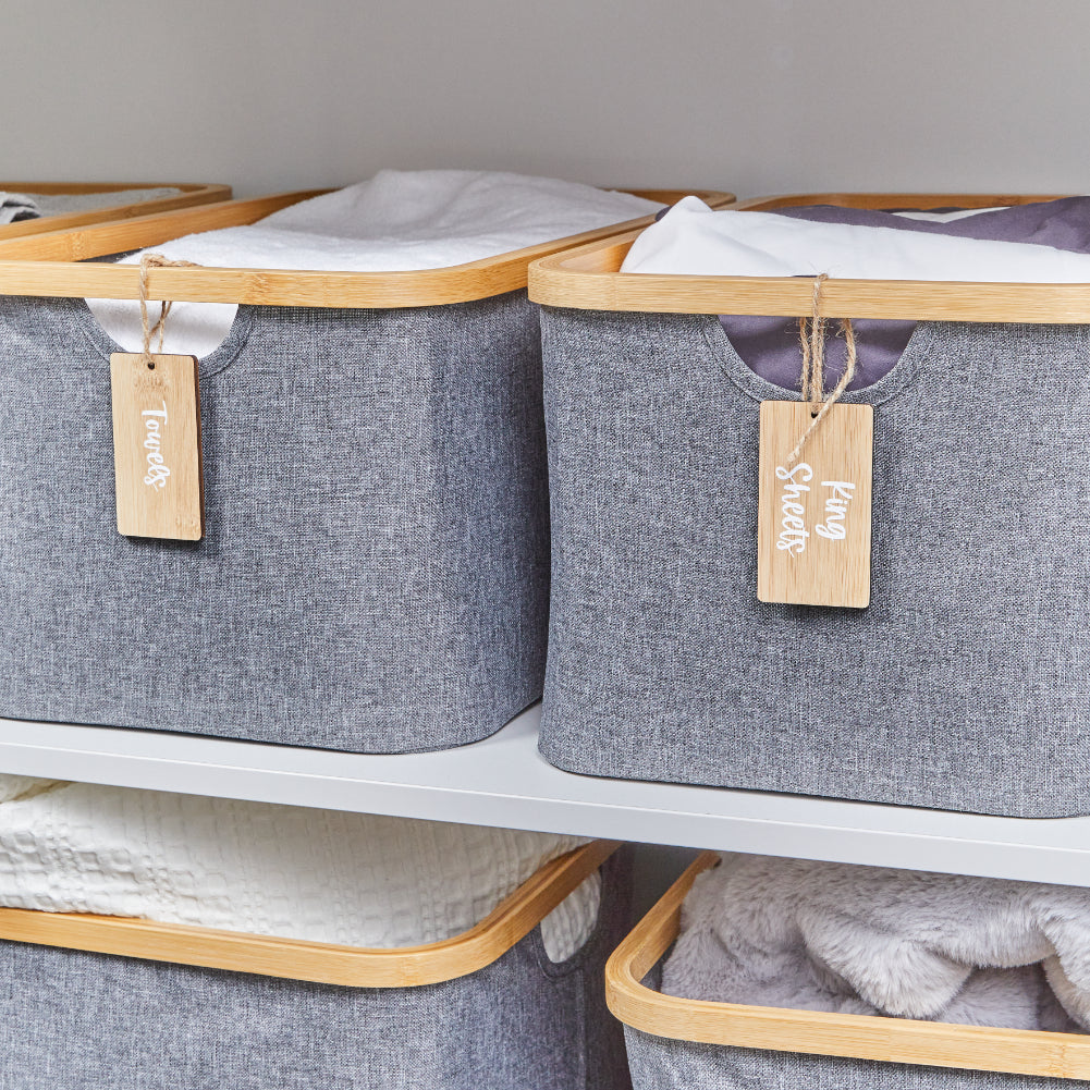 Linen Storage Basket | Medium | Dark Grey