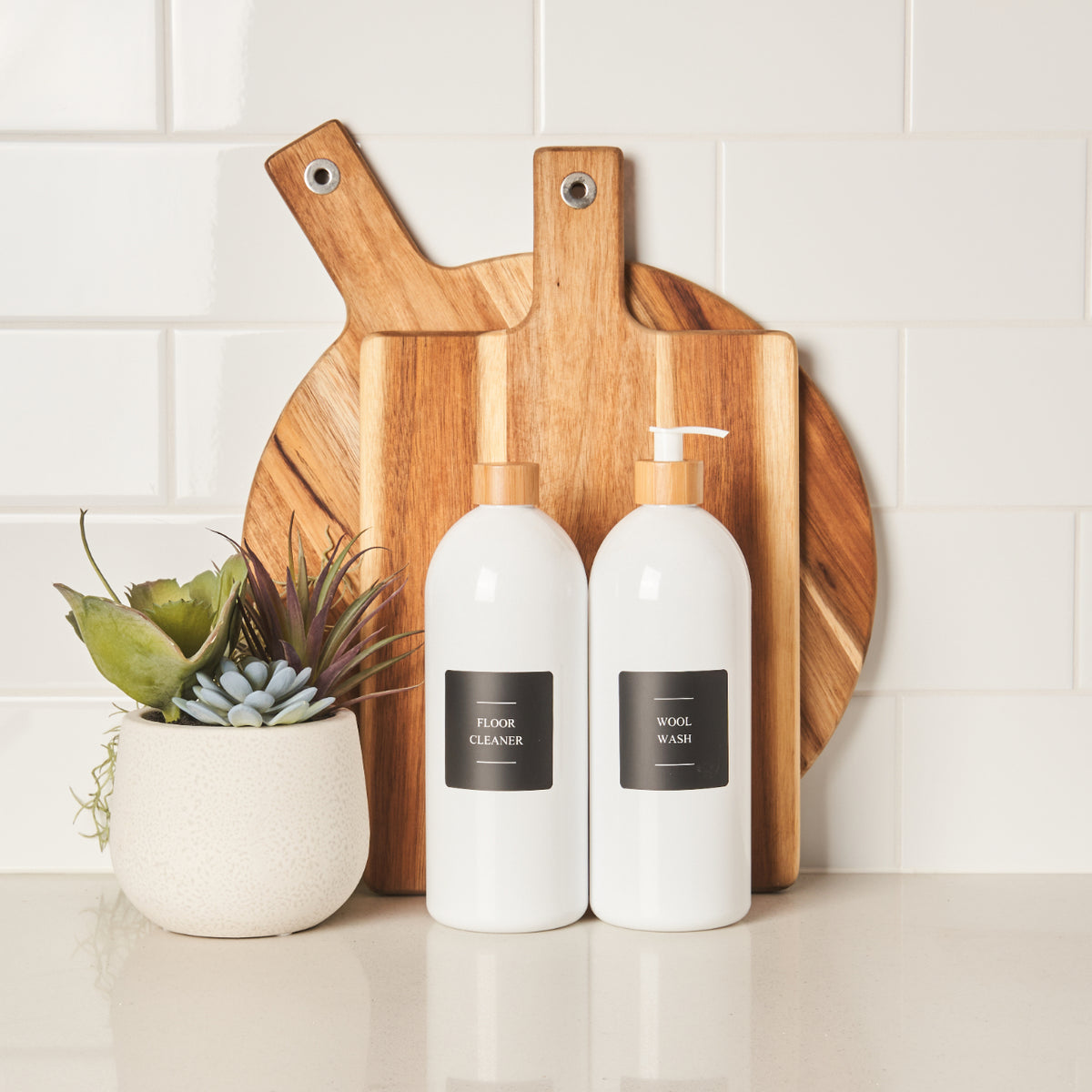 Bathroom, Laundry & Cleaning Sticker Set | 72 Stickers | Black