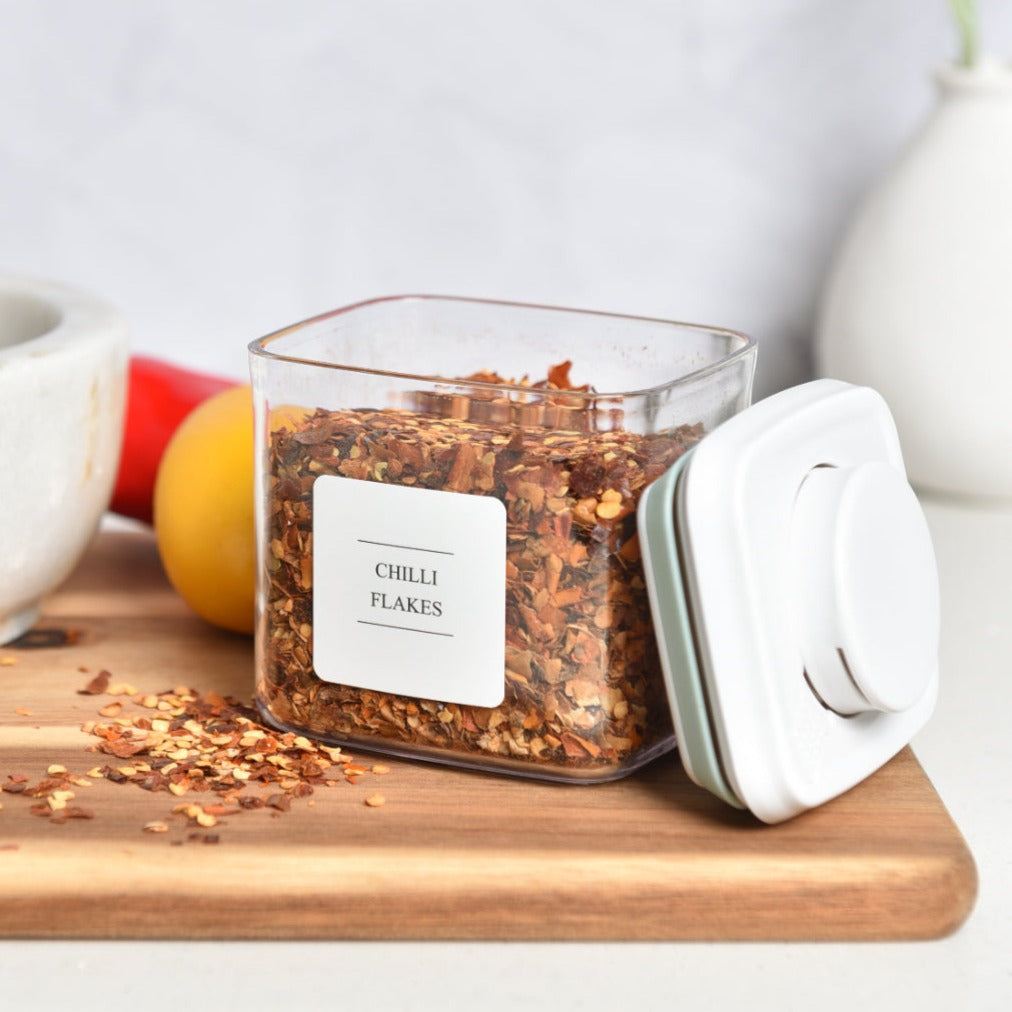 Essentials Spice Sticker Set | 44 Stickers | White Spice Jar Labels