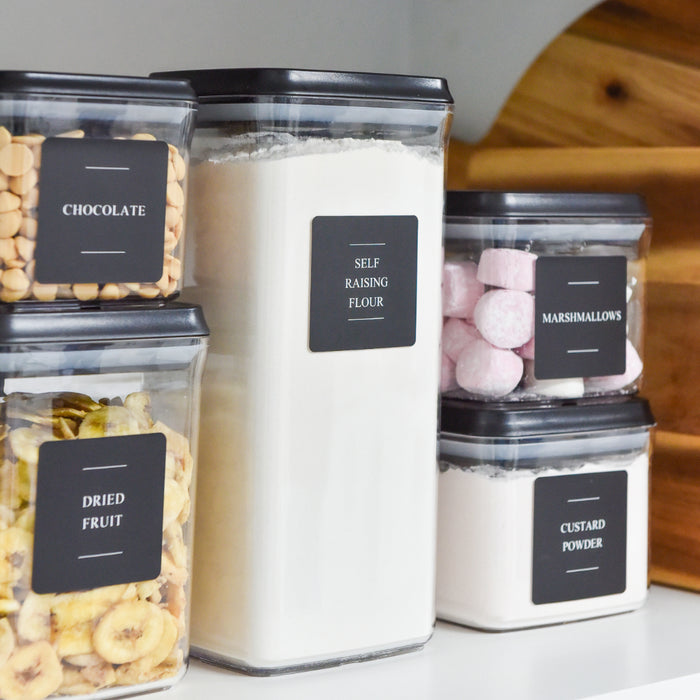 Pantry Sticker Set | Black | 156 Stickers | Blissful Little Home