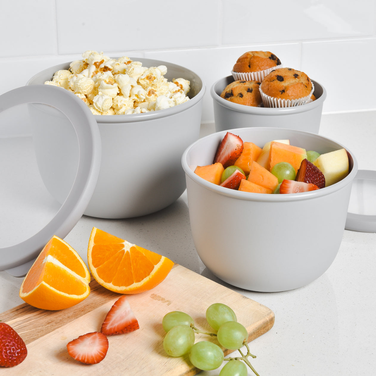 Food Storage Containers 3 Set | Round | Blissful Little Home