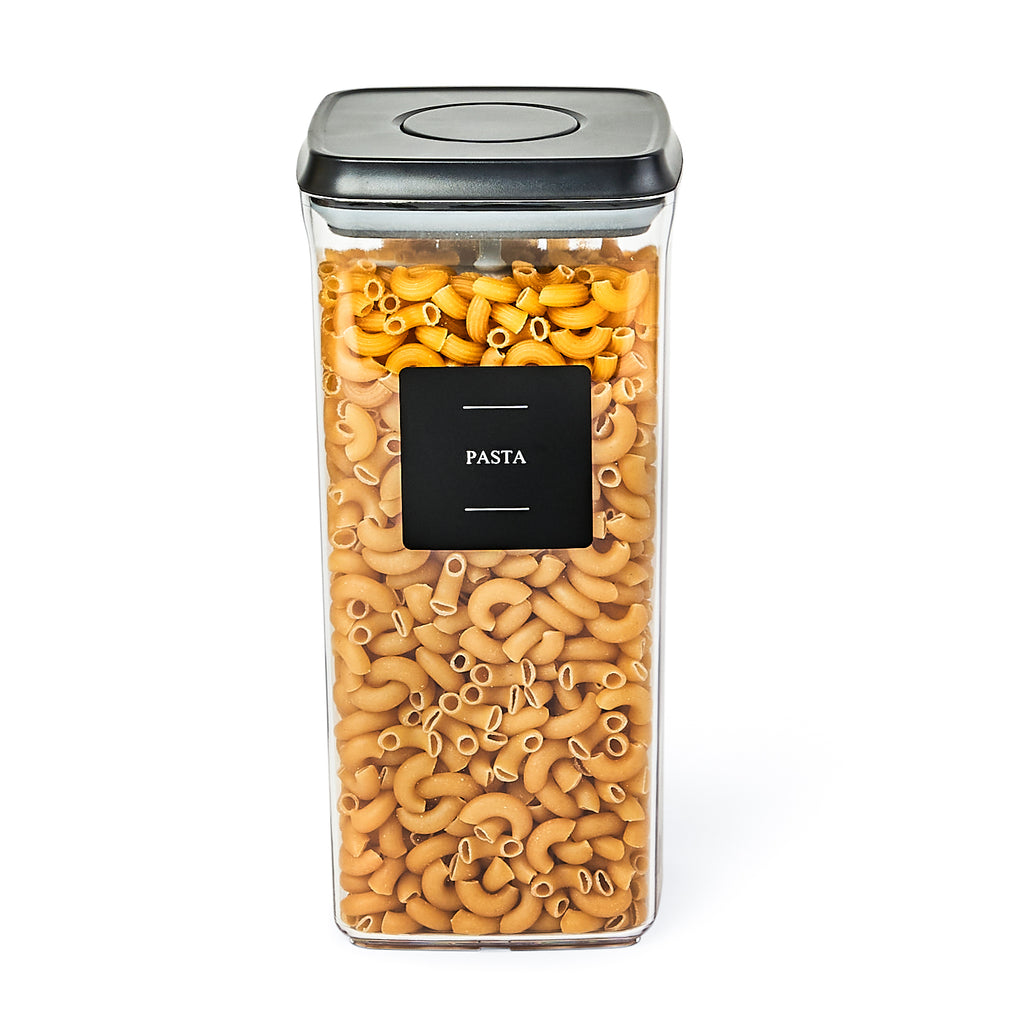 2.5L Push Top Pantry Storage Container Airtight | Black Lid