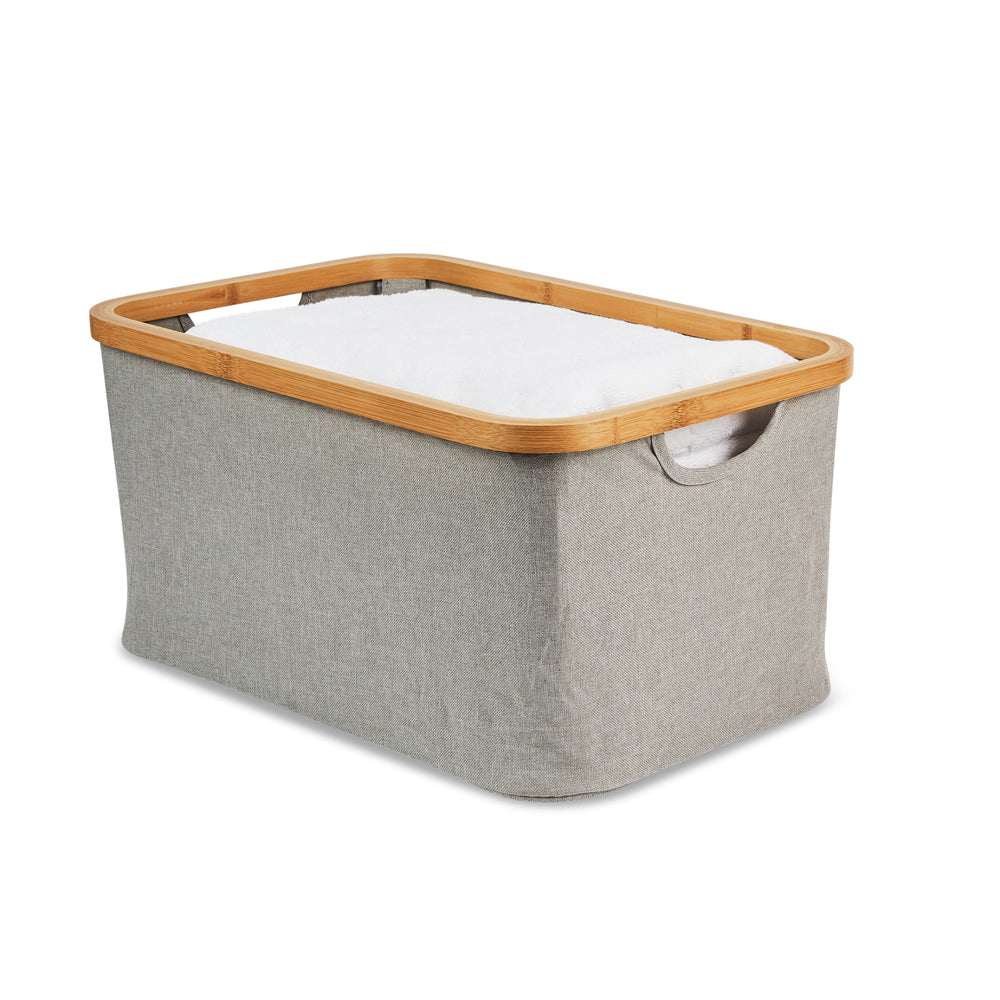 Linen Storage Basket Set Light Grey | 8 Pack | Blissful Little Home