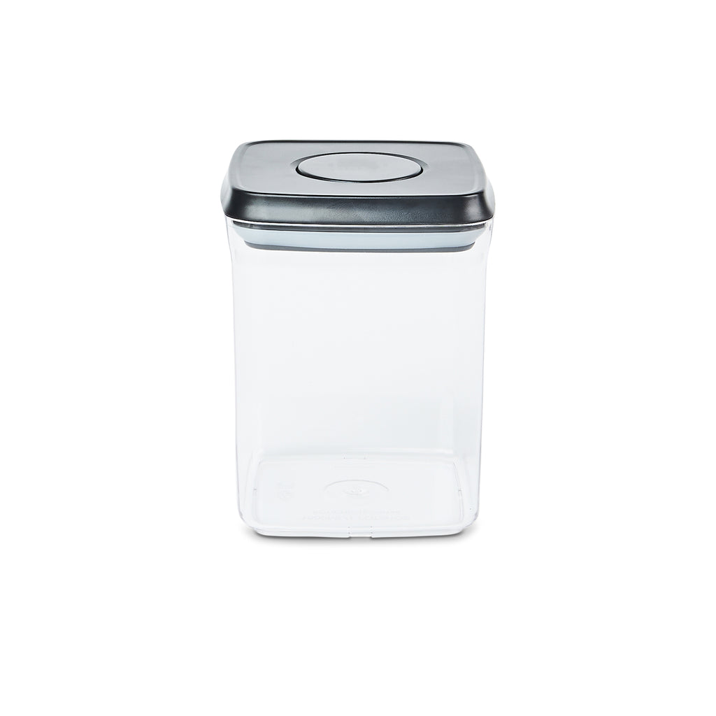 Airtight Push Top Pantry Container 1.5L Canister | Black Lid