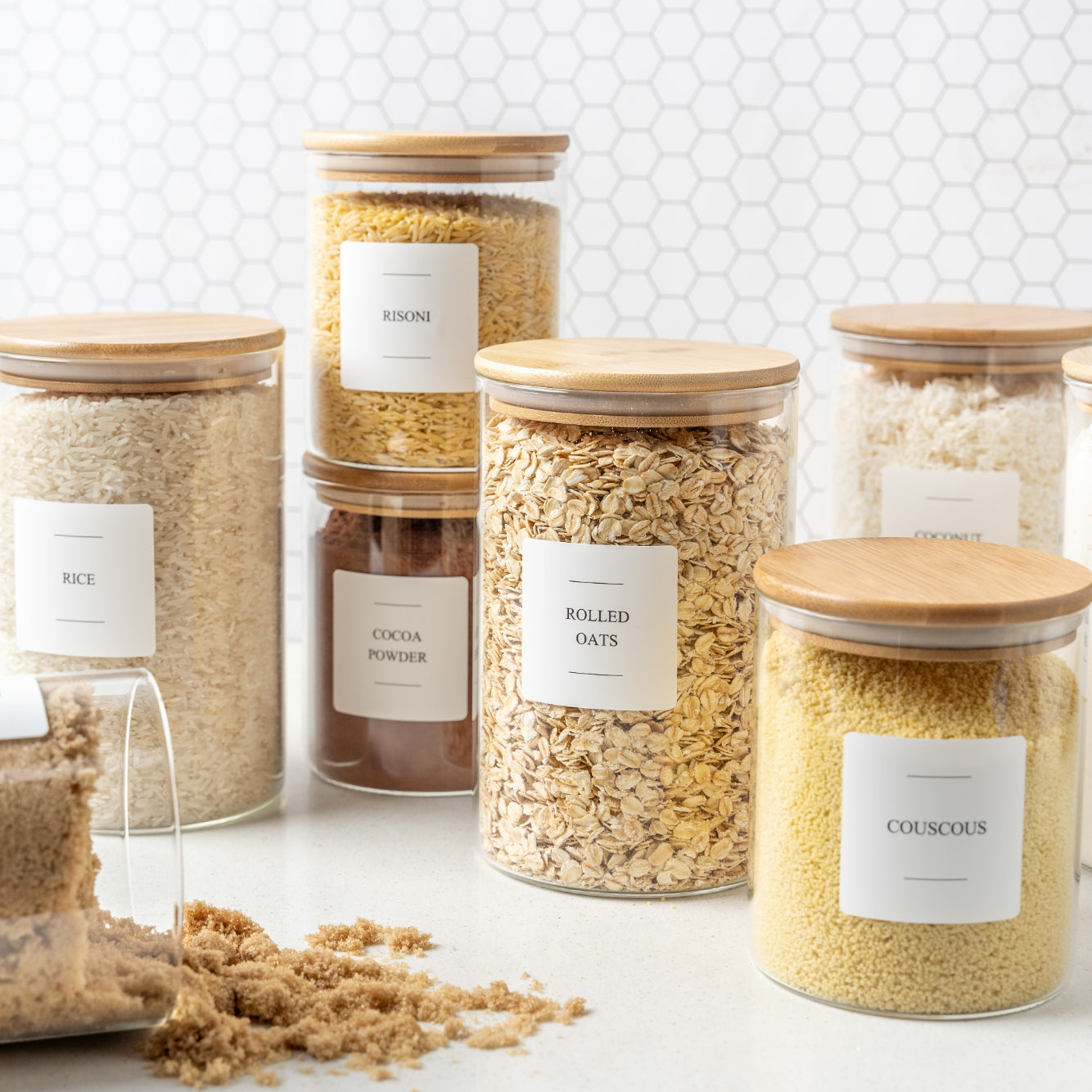 Complete Pantry Sticker Set | 156 Stickers | White