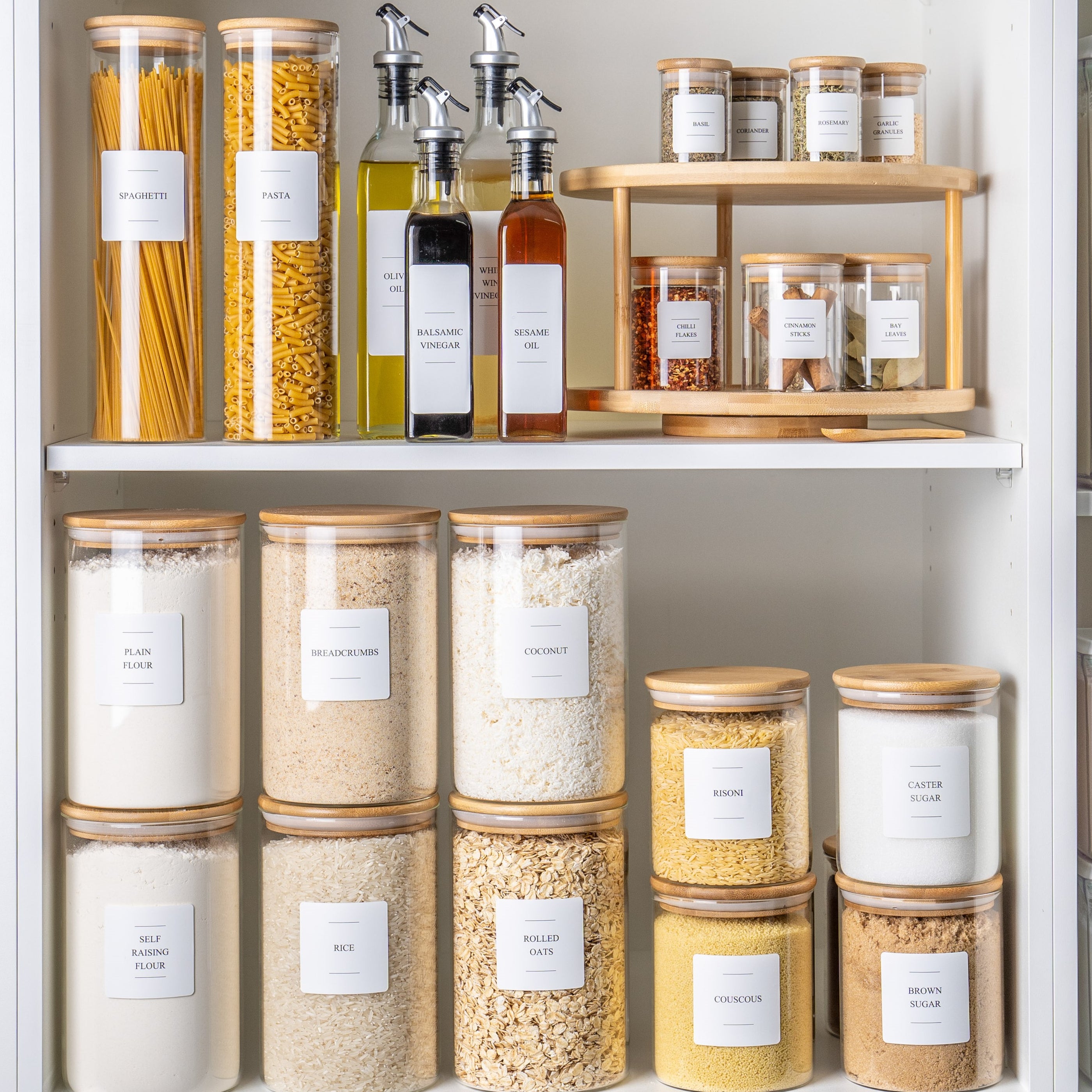 Complete Pantry Sticker Set | 156 Stickers | White