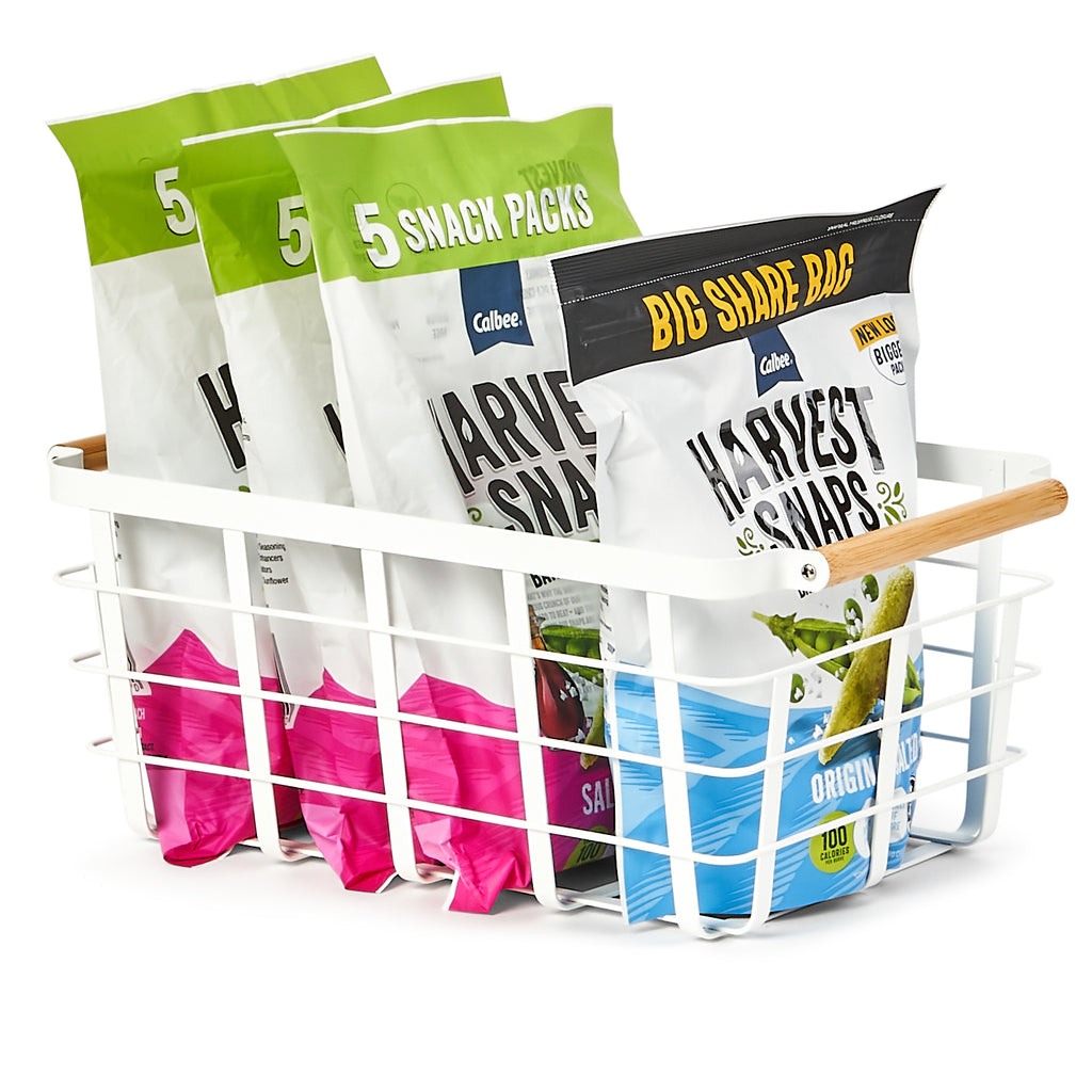 Metal Storage Basket | White | Blissful Little Home