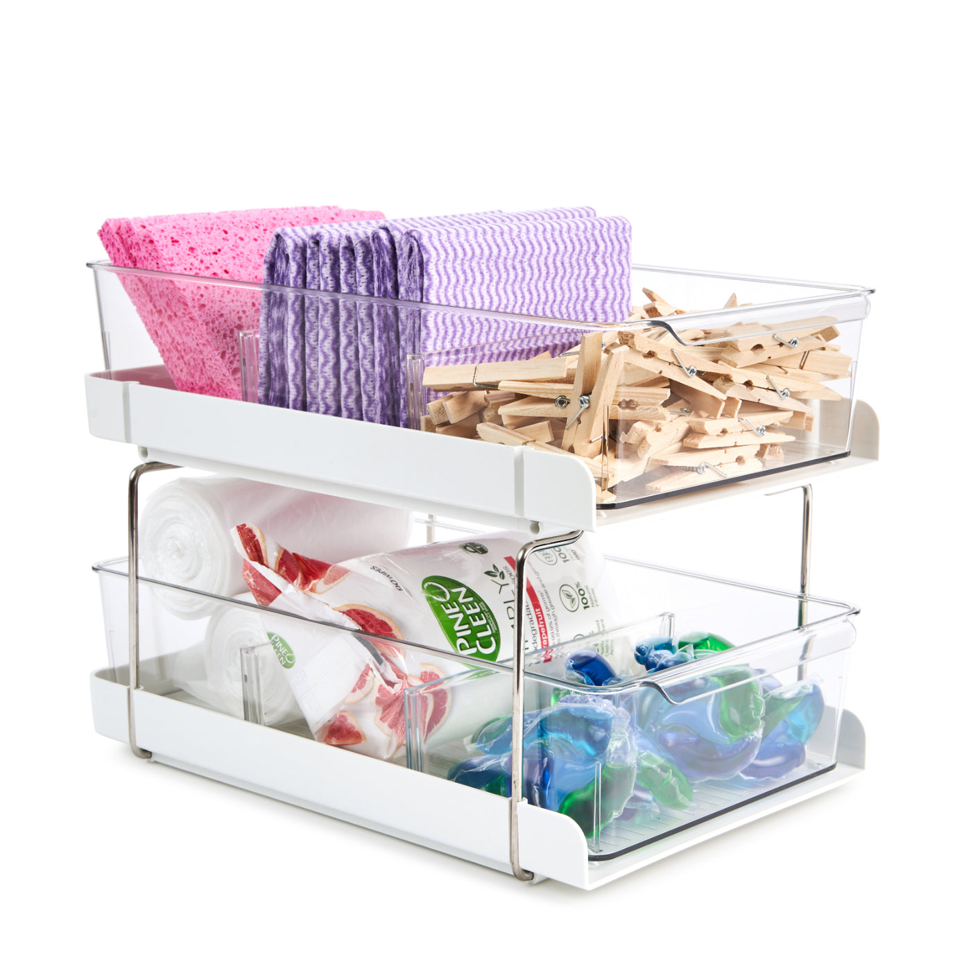 Laundry Storage Drawers | 2 Tier Organiser | Blissful Little Home